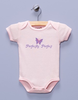 "Perfectly Perfect" Pink Infant Bodysuit / One-piece | Baby Shirts ...